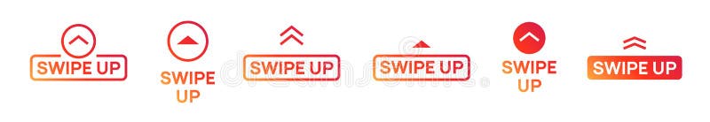 Swipe Up Arrow Vector Icon Social Media Story Drag Button Sign Action Graphic Design App Ui