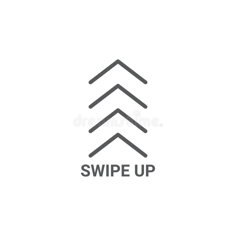 Set Swipe Up Arrows Icon. Group Arrows Directed Upwards. Different ...
