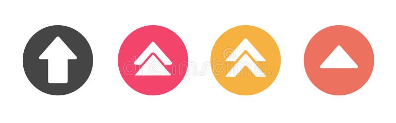 Swipe Up Arrows Icon Vector Button Set Simple Graphic Illustration ...