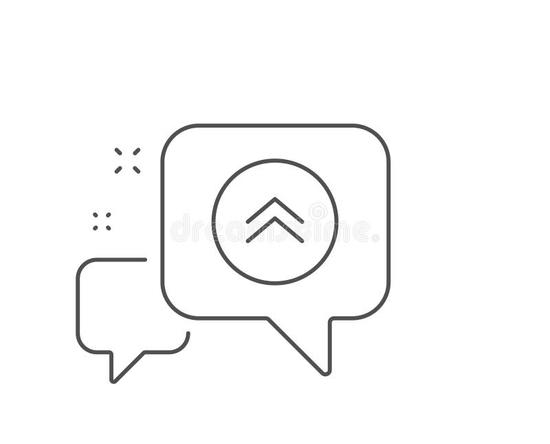 Swipe Up Button Line Icon Scrolling Arrow Sign Landing Page Scroll Vector Stock Vector