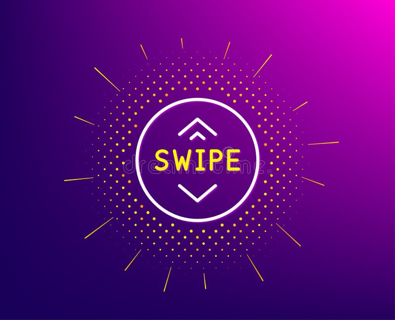 Swipe Up Button Line Icon. Scrolling Arrow Sign. Landing Page Scroll. Vector Stock Vector ...