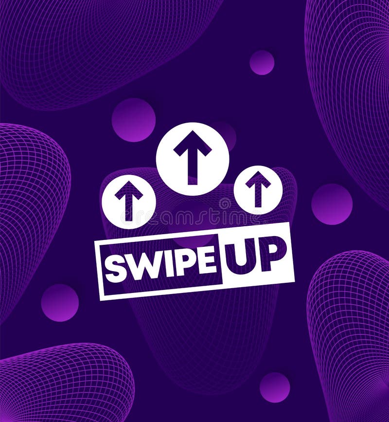 Swipe Up Design with Arrows for Social Media Stock Vector ...