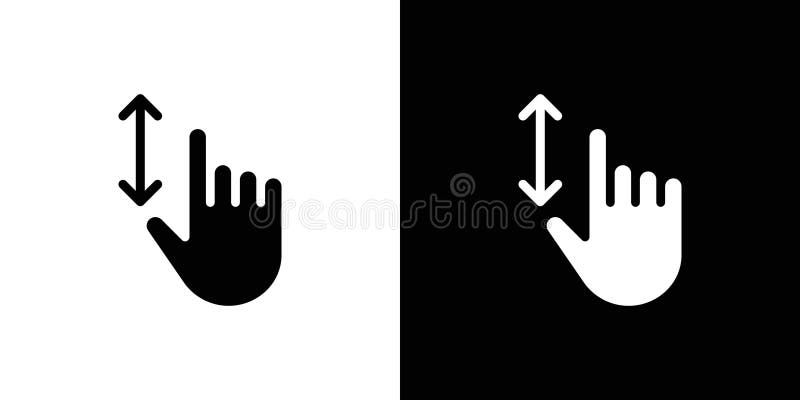 Swipe Up and Down Icon Linear Logo Isolated Stock Vector - Illustration ...