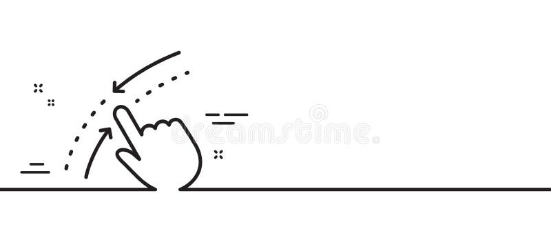 Swipe Up Down Line Icon. Move Finger Sign. Minimal Line Pattern Banner ...
