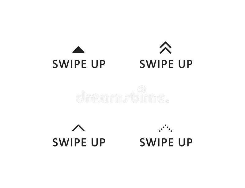 Swipe Up Icon, Arrow Button Logo, Scroll Story Sign Ellement in Vector ...