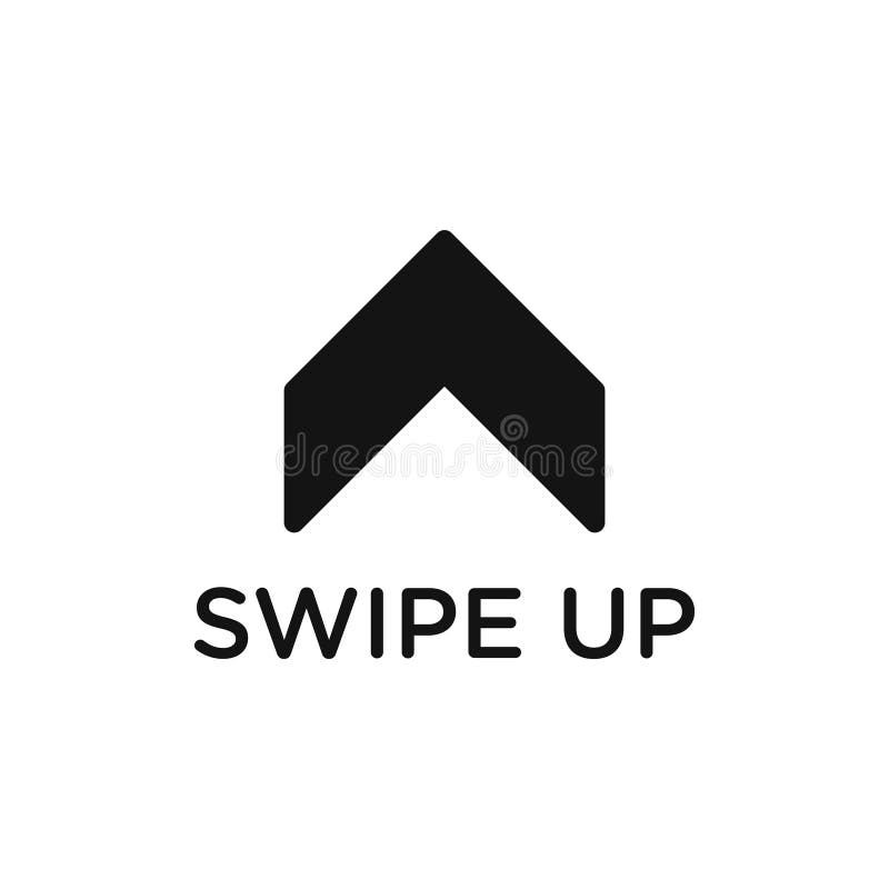 Swipe Up Icon Symbol on White Background Stock Illustration ...