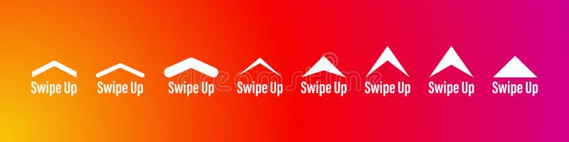 Modern Swipe Up Icon White Background Vector Stock Vector ...