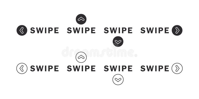 Swipe Up Icons. Slide or Swipe. Modern Swipe Symbols. Scrolling Slide ...