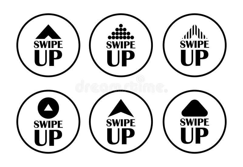 Swipe Up Lettering with Arrow Pointer for Stories . Social Media ...