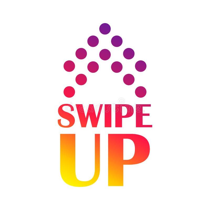 Swipe Up Lettering with Arrow Pointer for Stories . Social Media ...