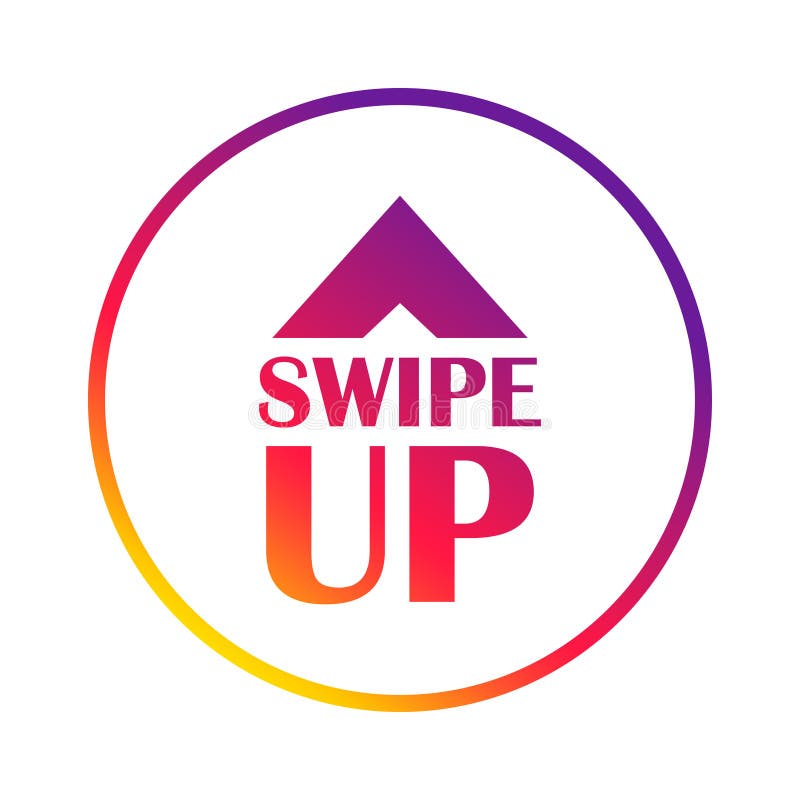 Swipe Up Lettering with Arrow Pointer for Stories . Social Media ...