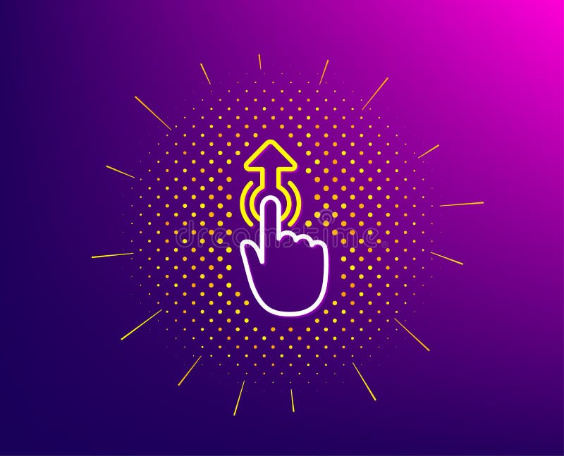 Swipe Up Line Icon. Move Finger Sign. Vector Stock Vector ...