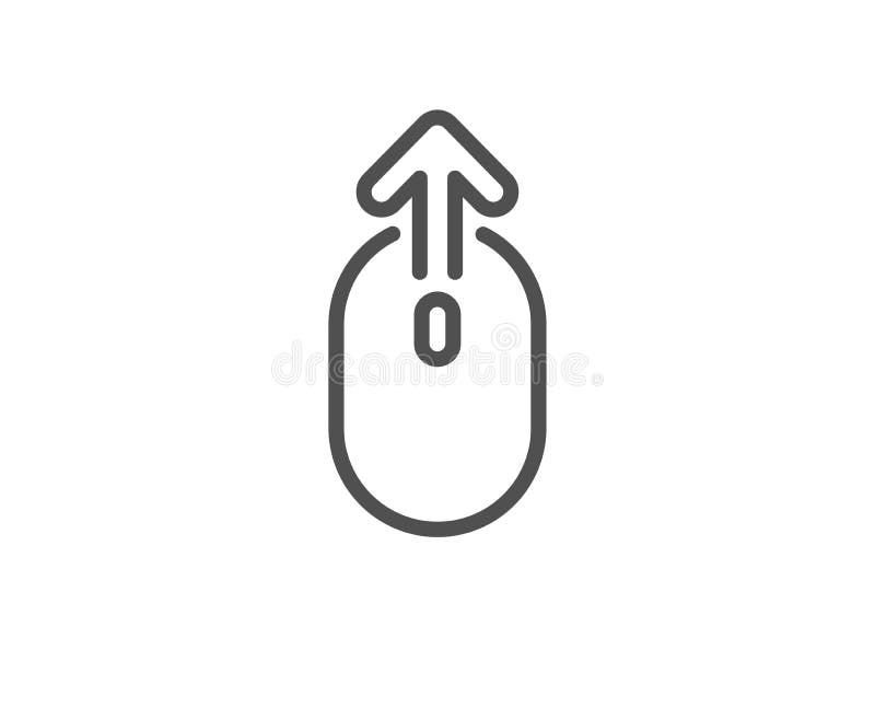 Swipe Up Mouse Line Icon. Scrolling Arrow Sign. Landing Page Scroll ...