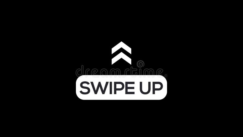 Swipe Up Move Arrow Drag or Scroll Icon Loop Animation with Alpha ...