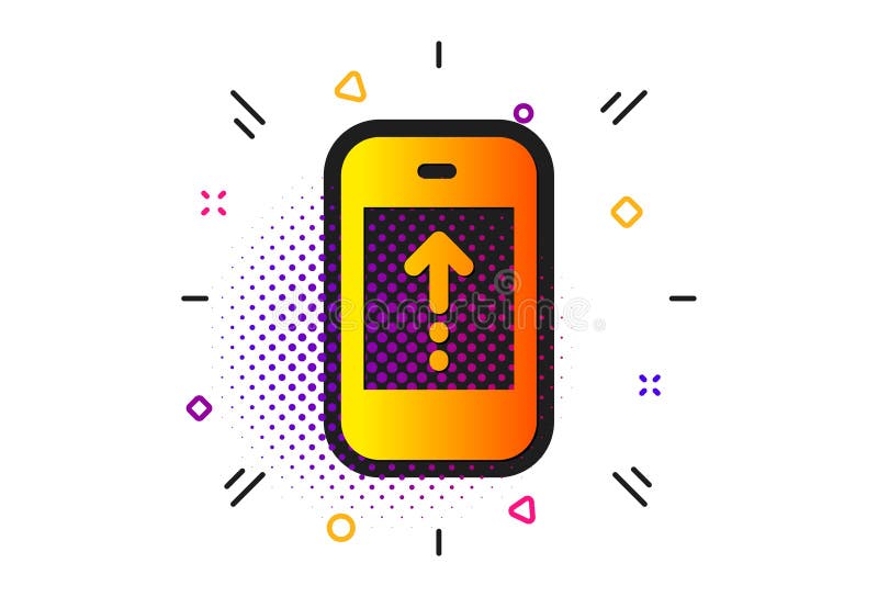 Swipe Up Phone Icon. Scrolling Arrow Sign. Landing Page Scroll. Vector ...