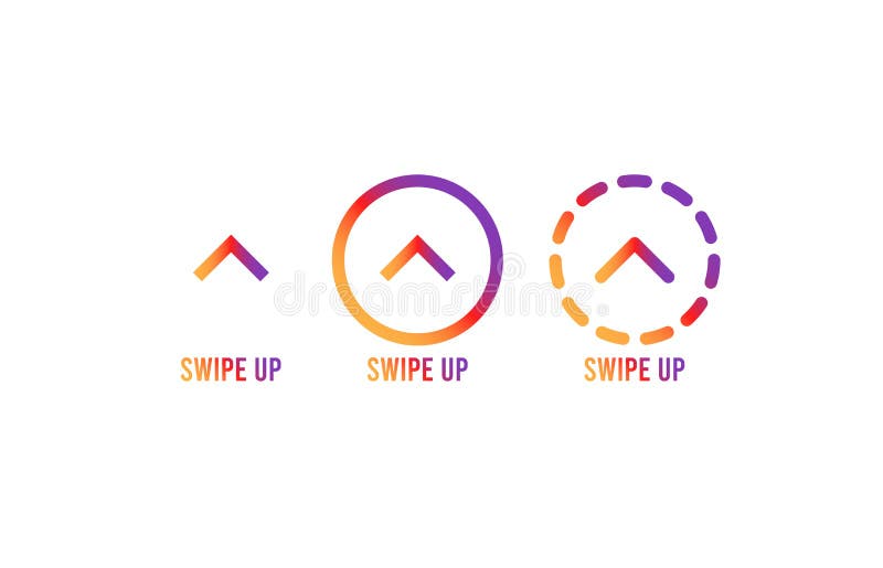 Swipe Up Set Stories Vector. Stories Swipe Button, Vector Illustration ...