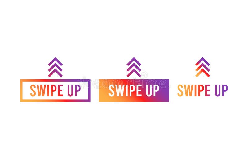 Swipe Up Set Stories Vector. Stories Swipe Button, Vector Illustration ...