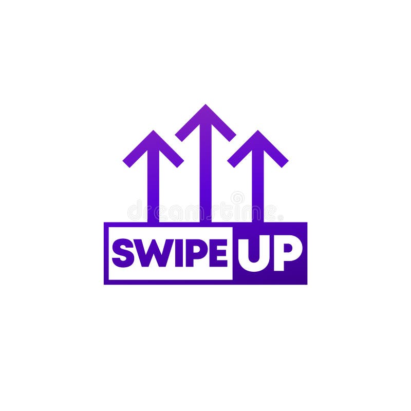 Swipe Up Vector Design with Arrow for Social Media Stock Vector ...