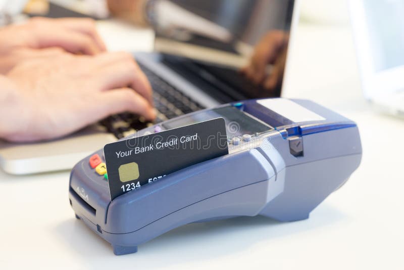 Swiping Credit Card stock image. Image of device, cash - 62837845