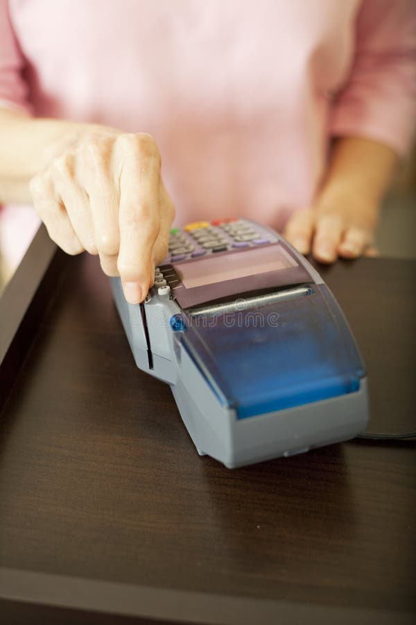 Swiping Debit Card stock image. Image of sales, retail - 15345363