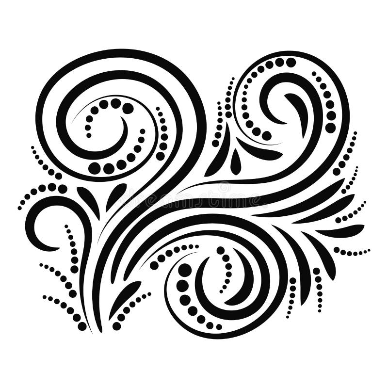 Abstract Curly Element for Design, Swirl, Curl. Stock Vector ...