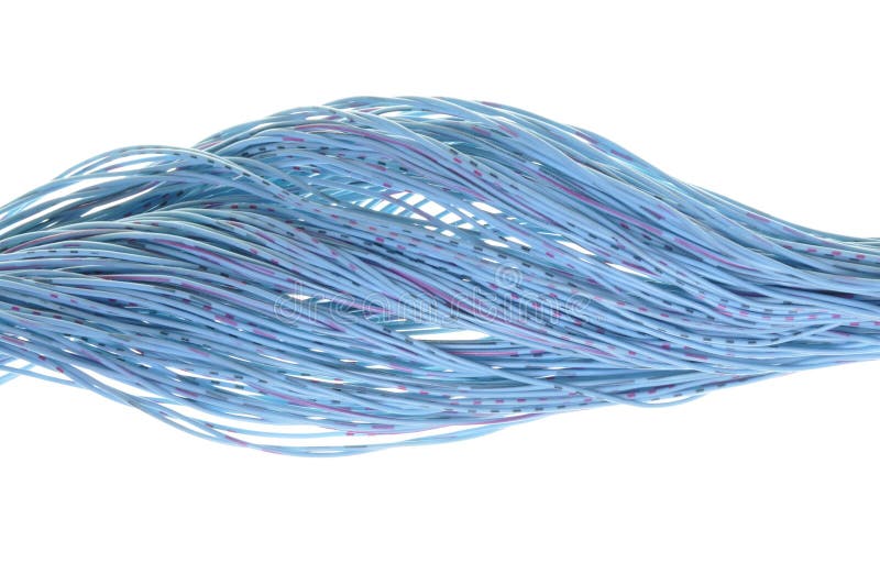 Blue Cable Bundles in Computer Global Network Stock Photo - Image of ...