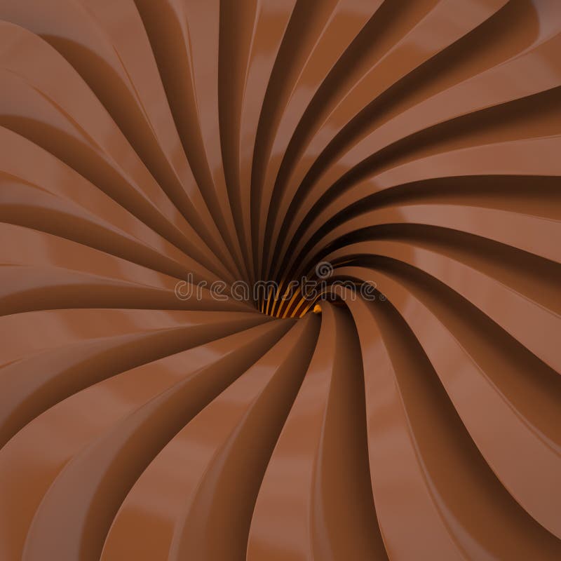 Swirl of brown lines, 3D stock illustration. Illustration of twisted ...