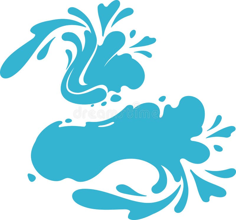 Water Burst Isolated Illustration, Abstract Splash Stock Vector ...