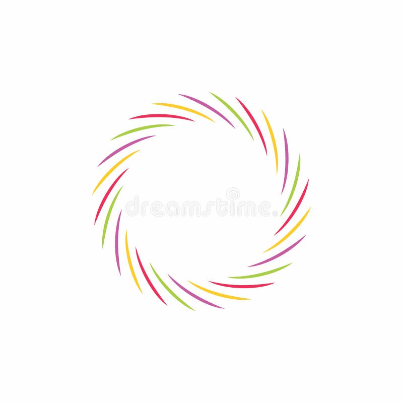 Swirl Colorful Rotation Decoration Symbol Vector Stock Vector ...