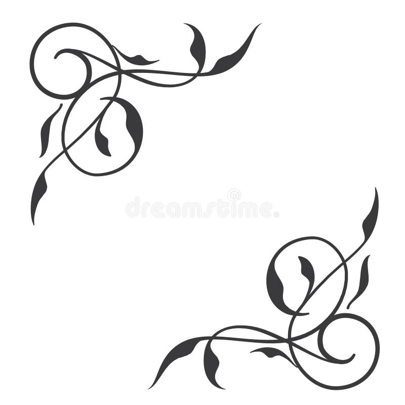 Swirl conner decoration, stock vector. Illustration of decoration ...