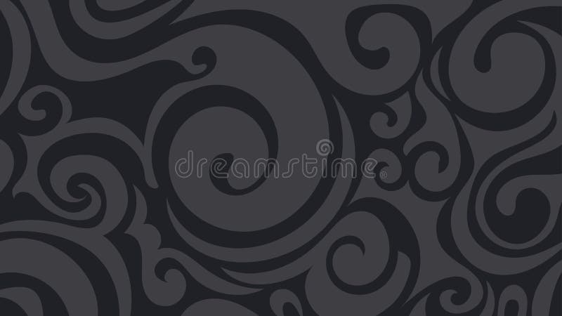 Stylized Swirly Tree with Birds Singing Stock Vector - Illustration of ...