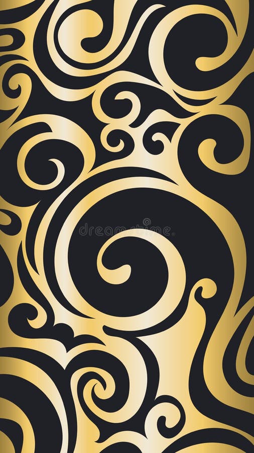 Stylized Swirly Tree with Birds Singing Stock Vector - Illustration of ...