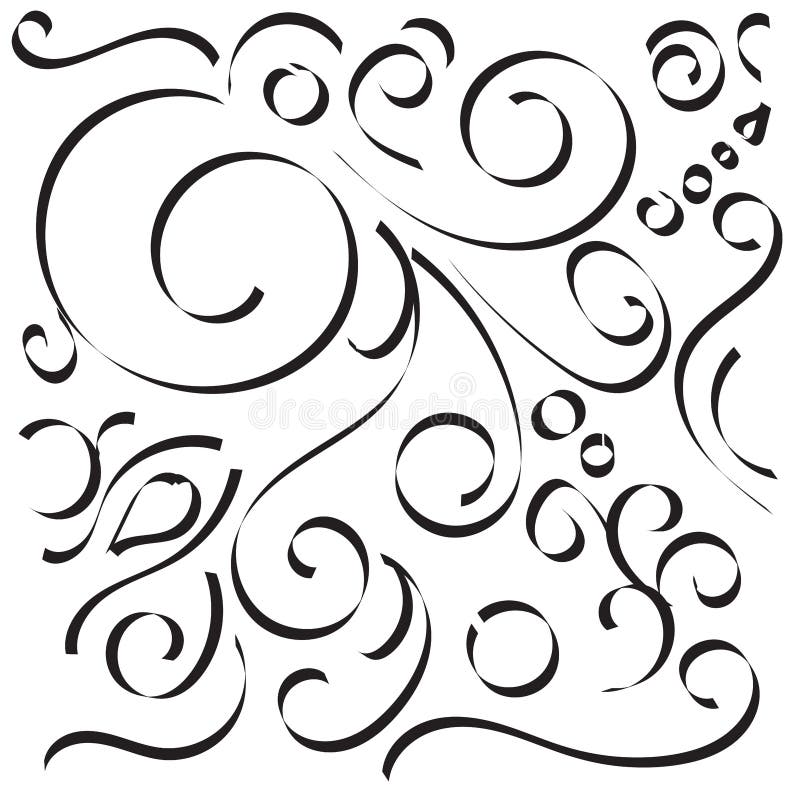 Swirl Design Element in Doodle Style.doodle of Swirl Stock Illustration ...