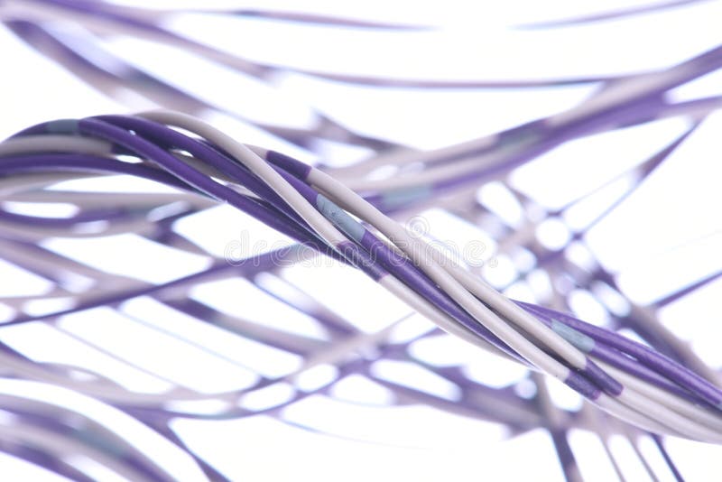 Swirl of electrical wire stock image. Image of data - 128976451