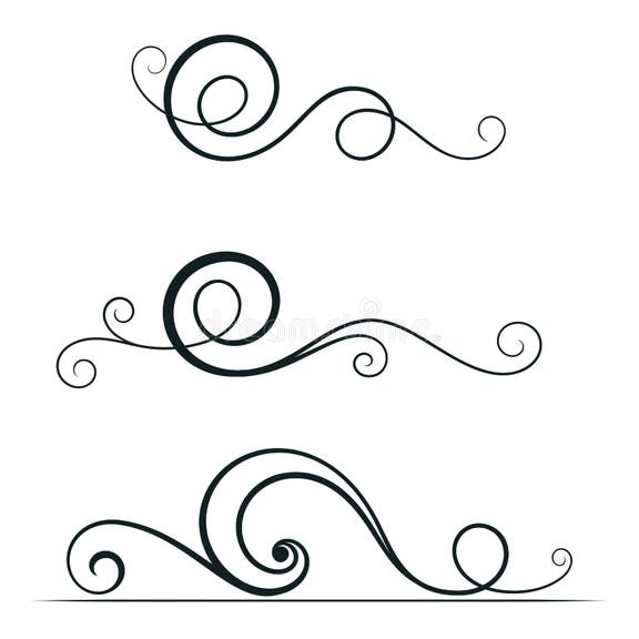 Swirl elements for design. stock vector. Illustration of graphic - 43103942
