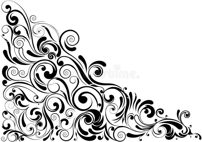 Swirl black angle design stock vector. Illustration of against - 54926762