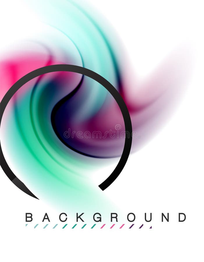 Swirl Fluid Flowing Colors Motion Effect, Holographic Abstract ...