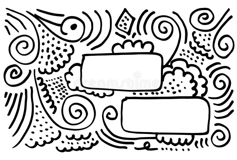 Swirl Frame for Concept Design and Photo Frame.Doodle Design Elements ...