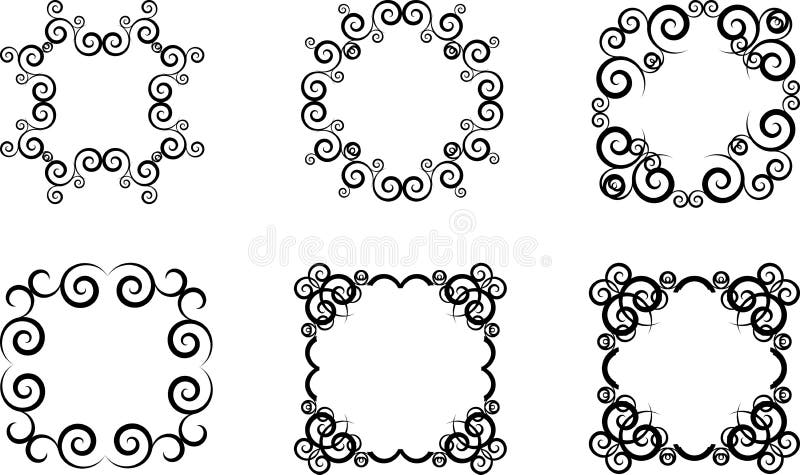 Swirl frame stock vector. Illustration of baroque, pattern - 46608807
