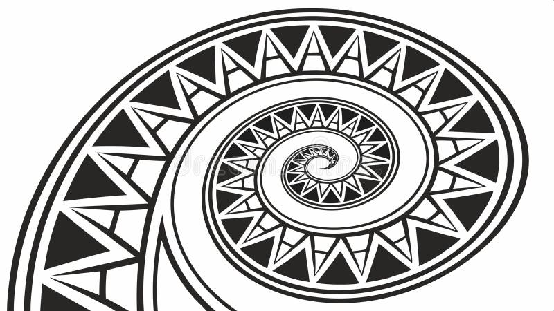 Swirl Geometric Tile Pattern, Dynamic and Decorative Floor Art. Vector ...