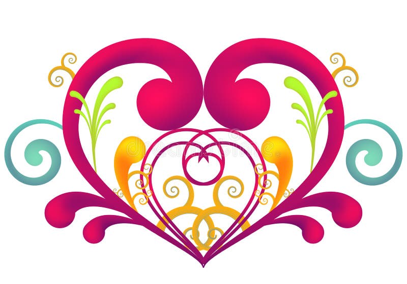 Swirl heart stock vector. Illustration of banner, pattern - 14121237