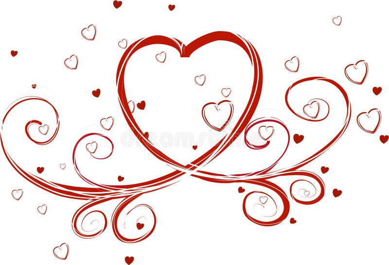 Swirl heart stock vector. Illustration of curve, shape - 36558337