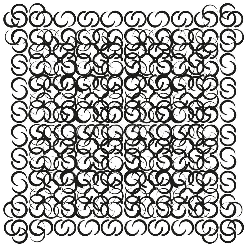 Swirl Lattice Grid. Dense Loop Network. Spiral Mesh Vector. Intricate Square Design Stock Vector ...