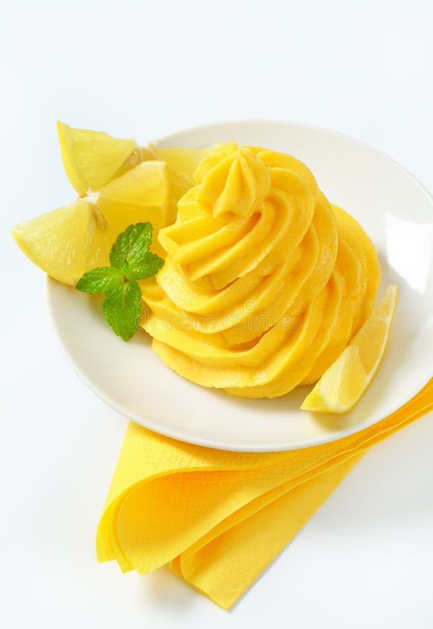 Yellow ice cream cones stock photo. Image of wafer, lemon - 30060178