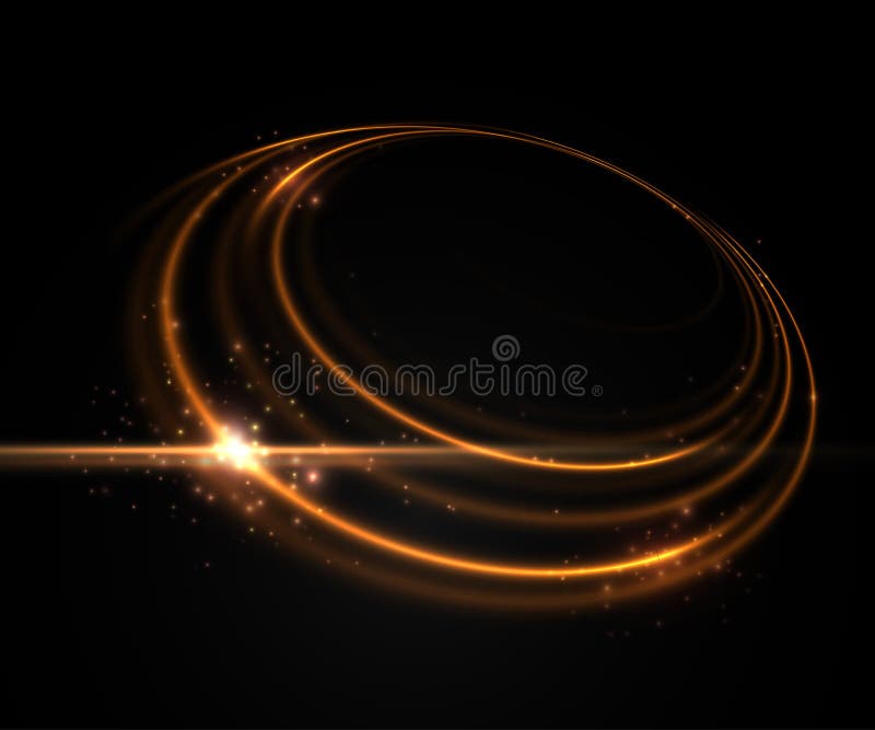 Swirl Light Effect. Vector Element. Stock Vector - Illustration of ...