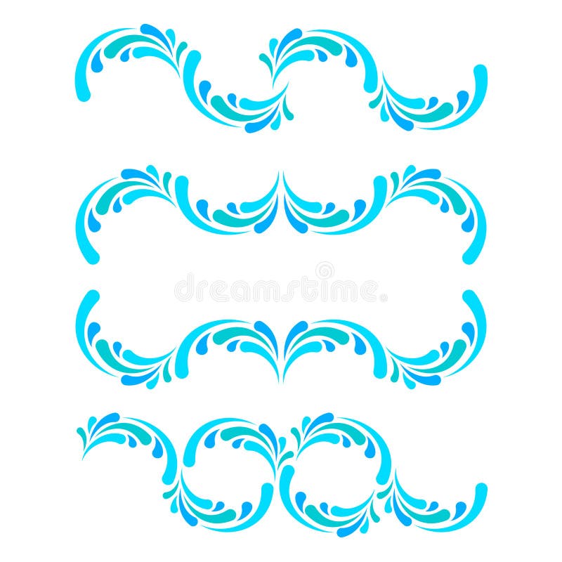 Swirl Pattern Decorative Art Element Flat Design Decoration Stock ...