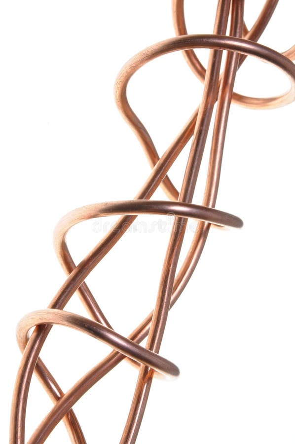 Swirl of pure copper wire stock photo. Image of cool - 29035638