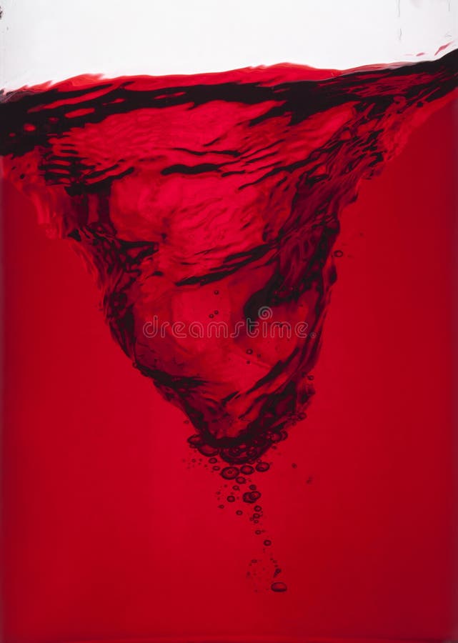 Swirl of Red Liquid Small Typhoon Stock Photo - Image of freshness ...