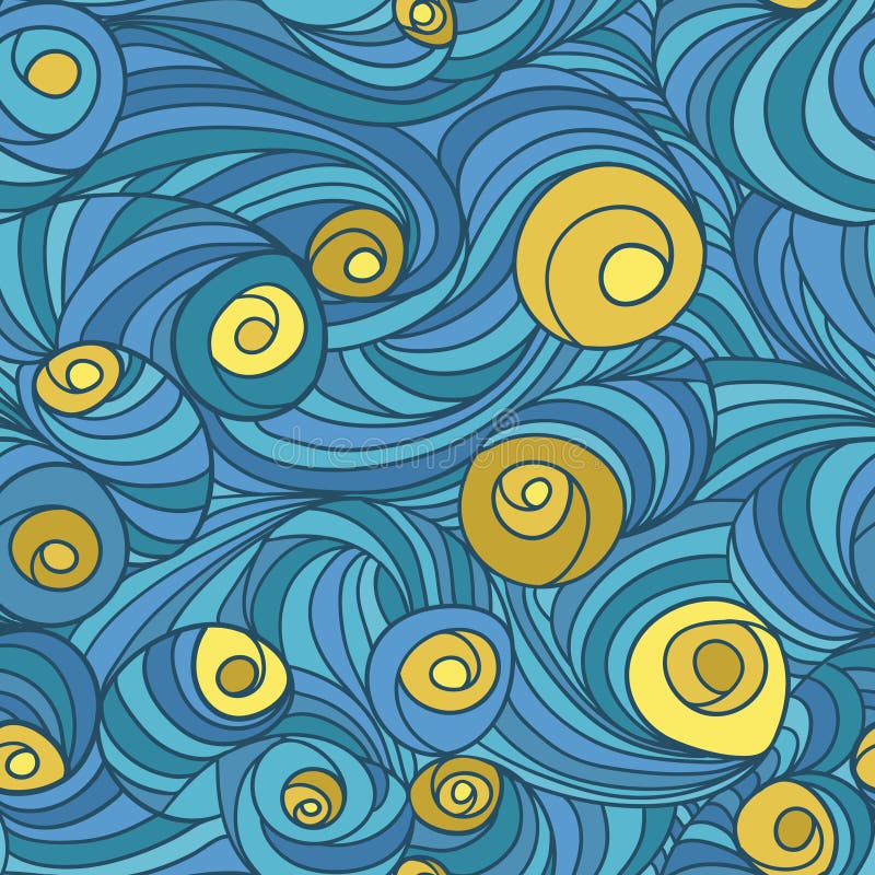 Swirl seamless pattern stock vector. Illustration of summer - 57669563