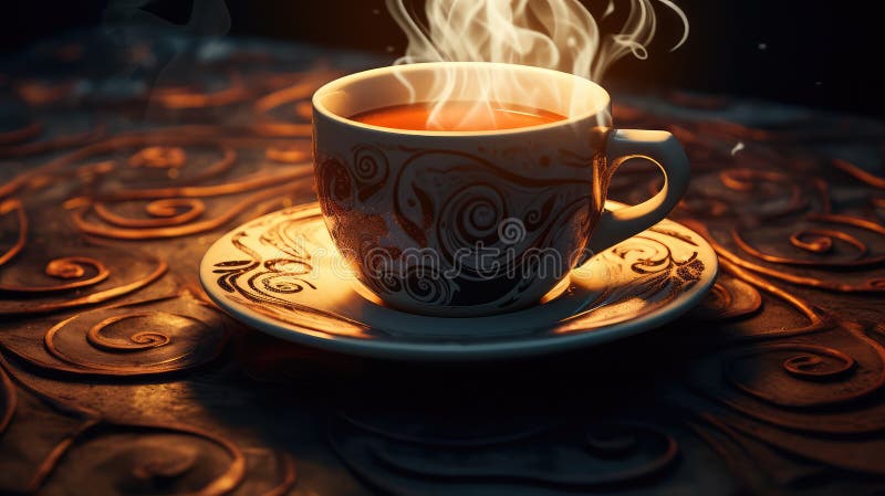 Swirl sleepy coffee stock illustration. Illustration of mesmerizing ...